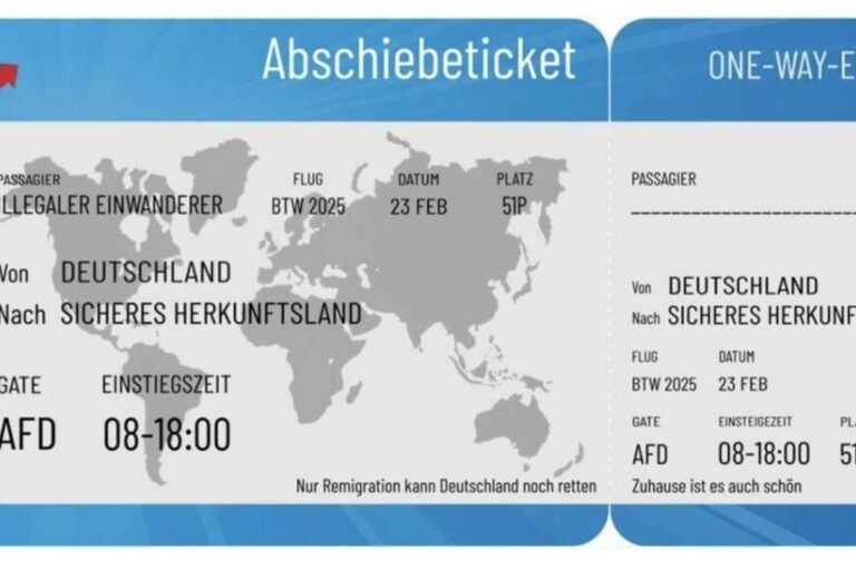 Un biglietto aereo di sola andata per i migranti, il volantino ...